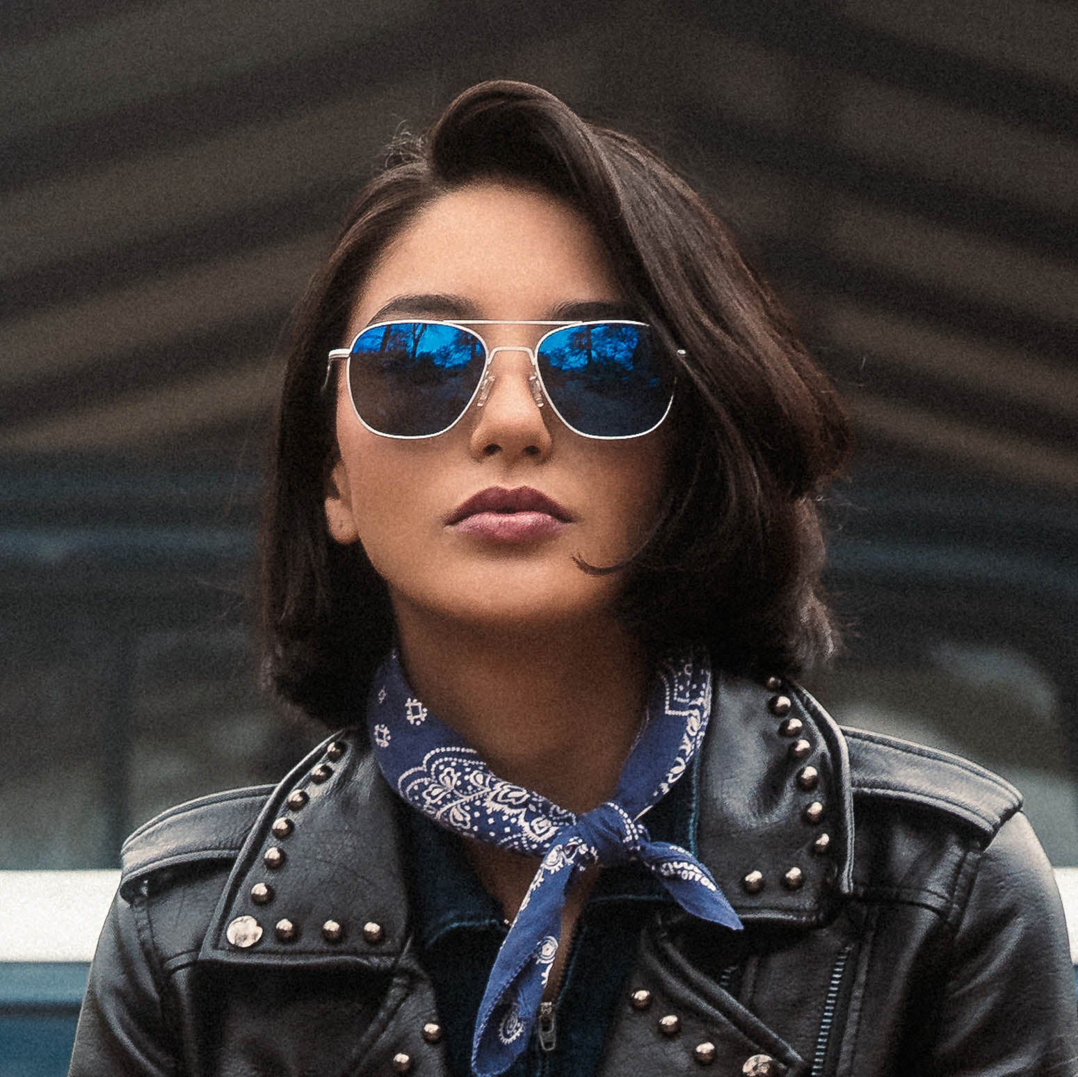 Aviator Matte Chrome & Atlantic Blue Sunglasses | Randolph USA