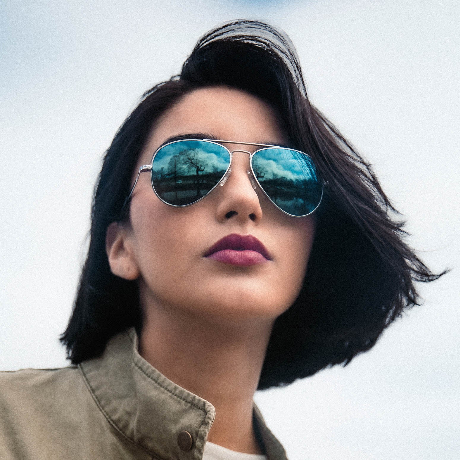 Concorde 23K White Gold & Cobalt Sunglasses | Randolph USA