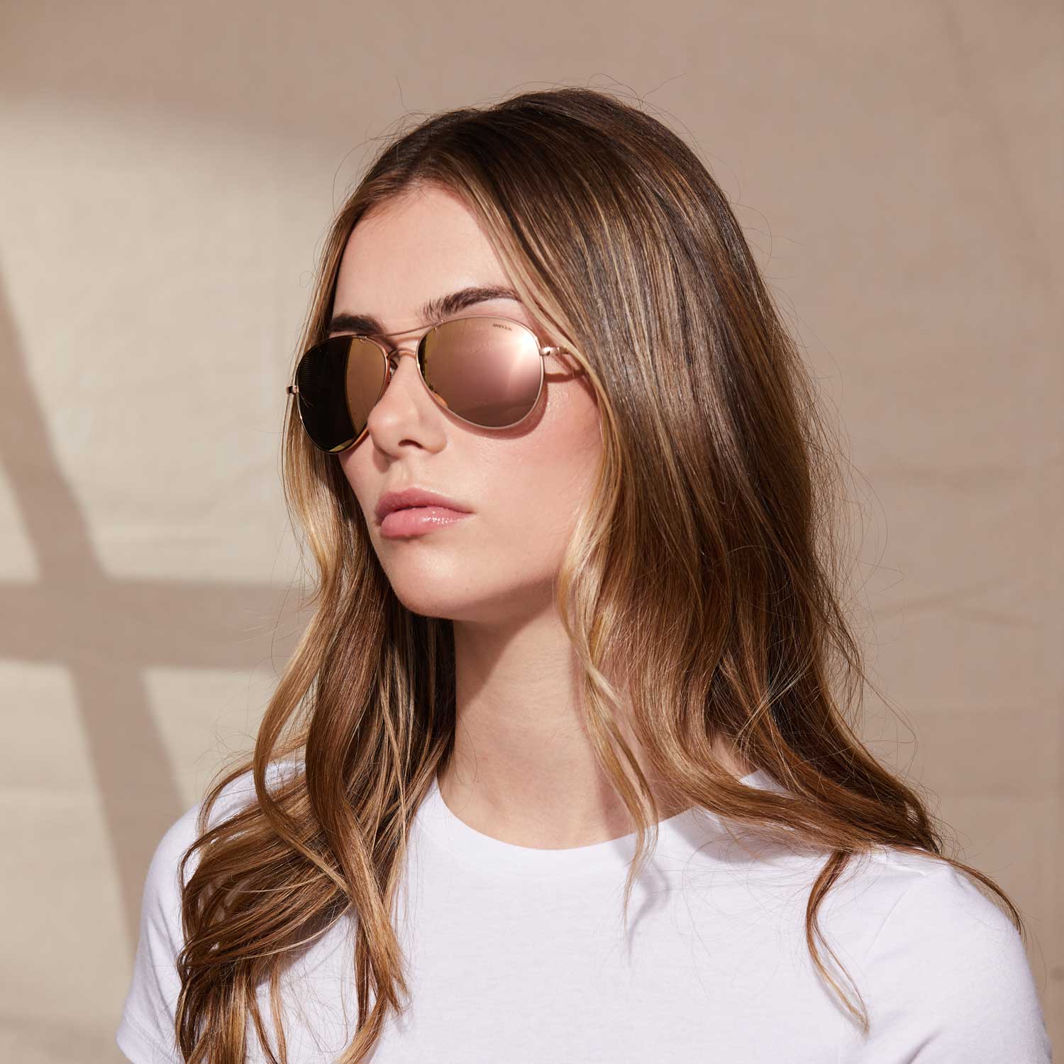 Amelia 22k Rose Gold Rose Gold Prescription Sunglasses Randolph Usa