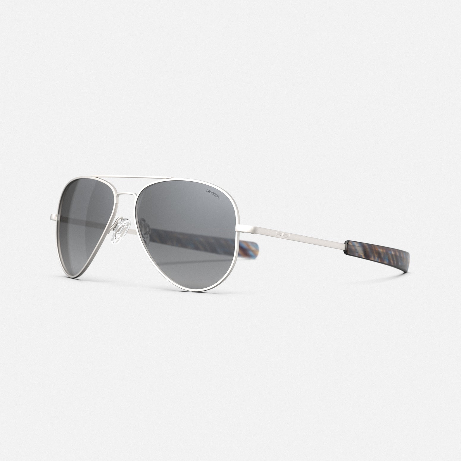Concorde Satin Silver & Coastal Gray Sunglasses | Randolph USA