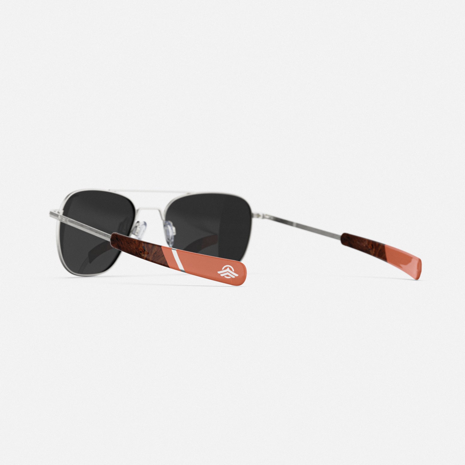 Aviator - Satin Silver & Polarized Silver Mirror Lenses | Randolph USA