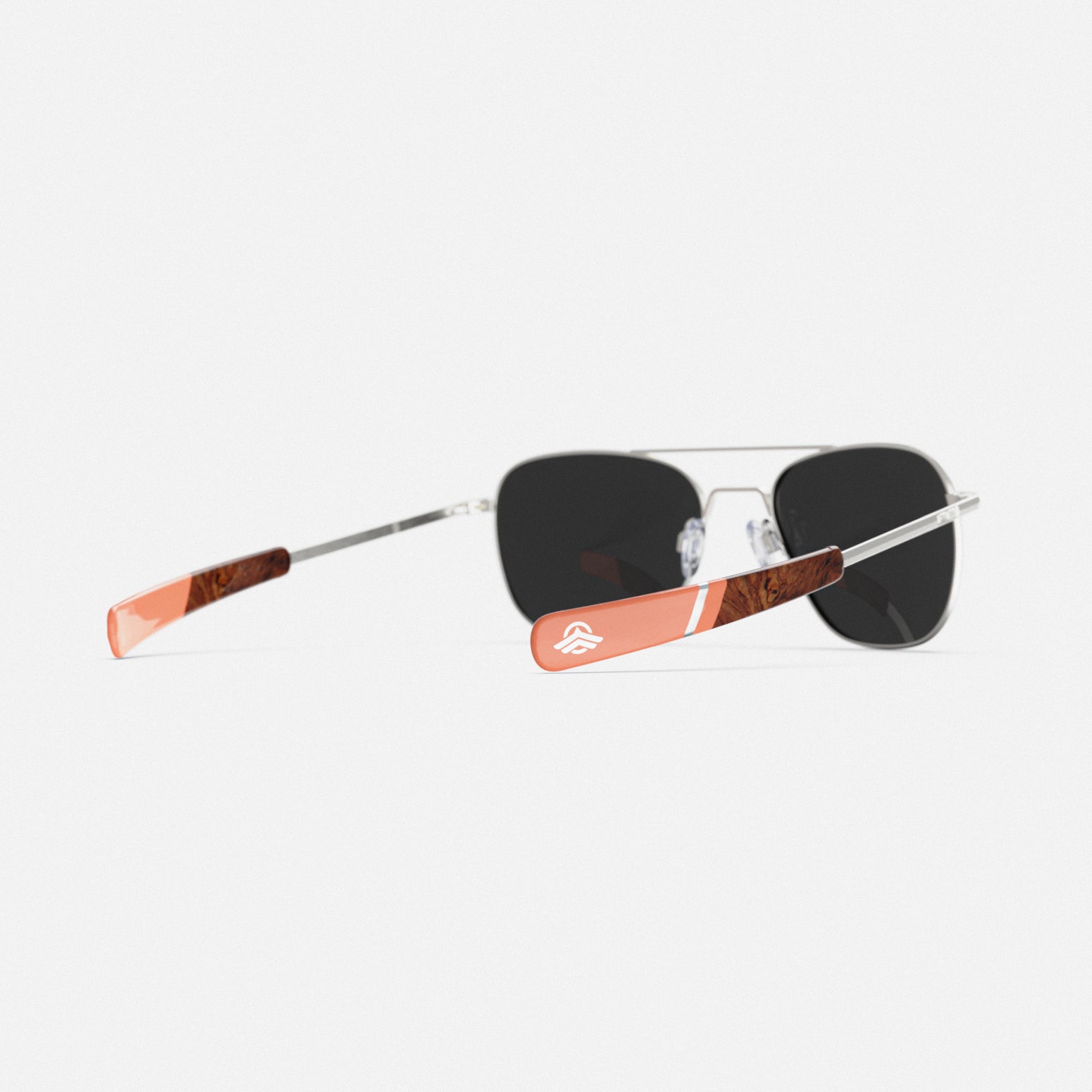 Aviator - Satin Silver & Polarized Silver Mirror Lenses | Randolph USA