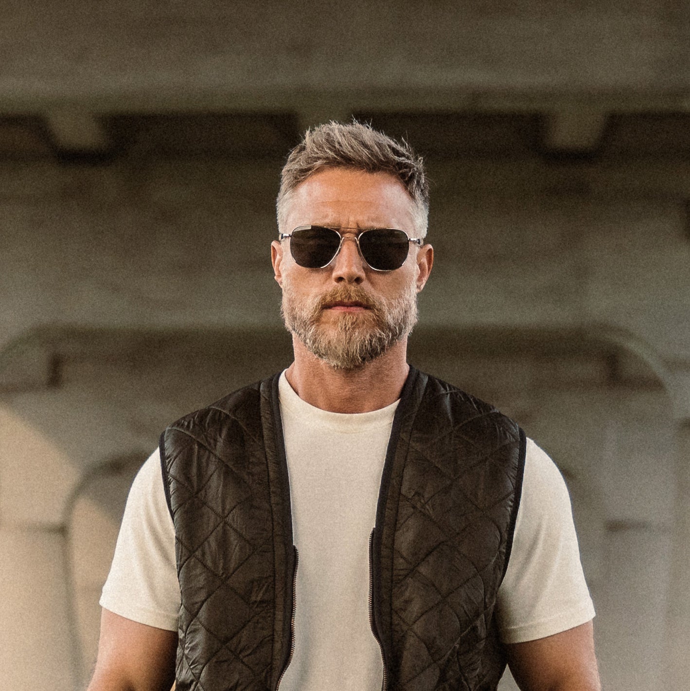 Aviator Gunmetal & American Gray Sunglasses | Randolph USA