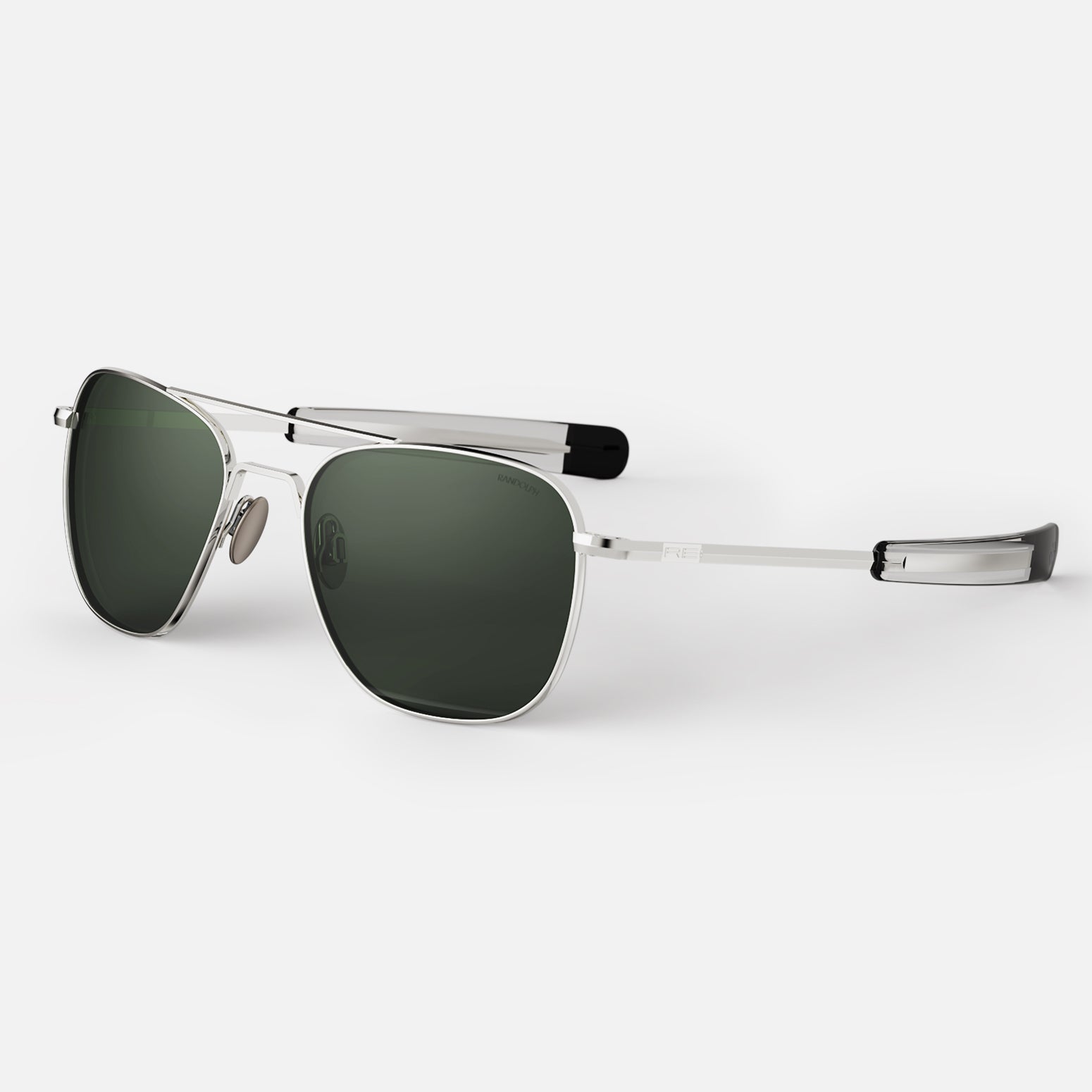 Aviator 23K White Gold & AGX Sunglasses | Randolph USA