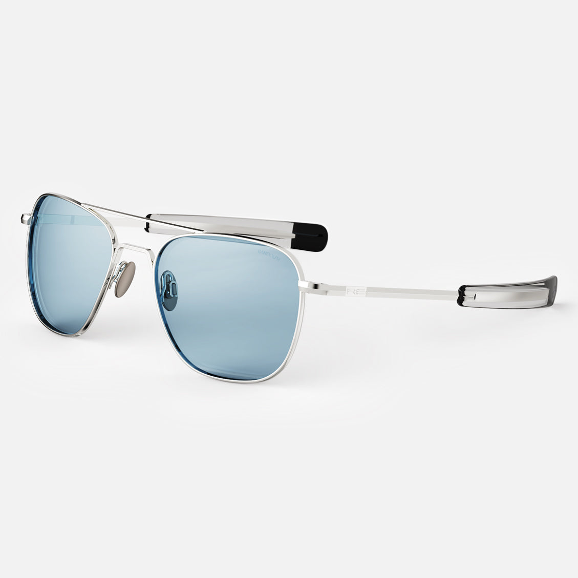 Aviator - 23k White Gold Sunglasses | Randolph USA