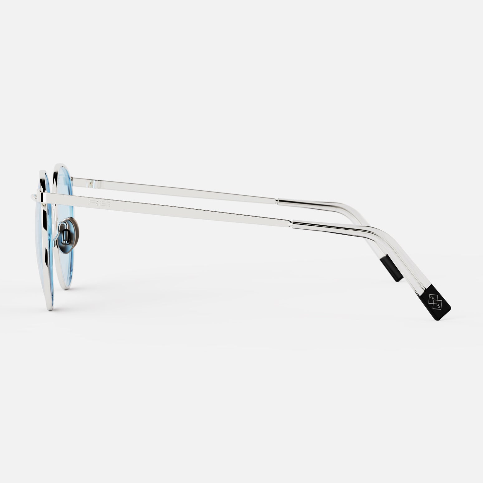 P3 Round Sunglasses in 23k White Gold | Randolph USA