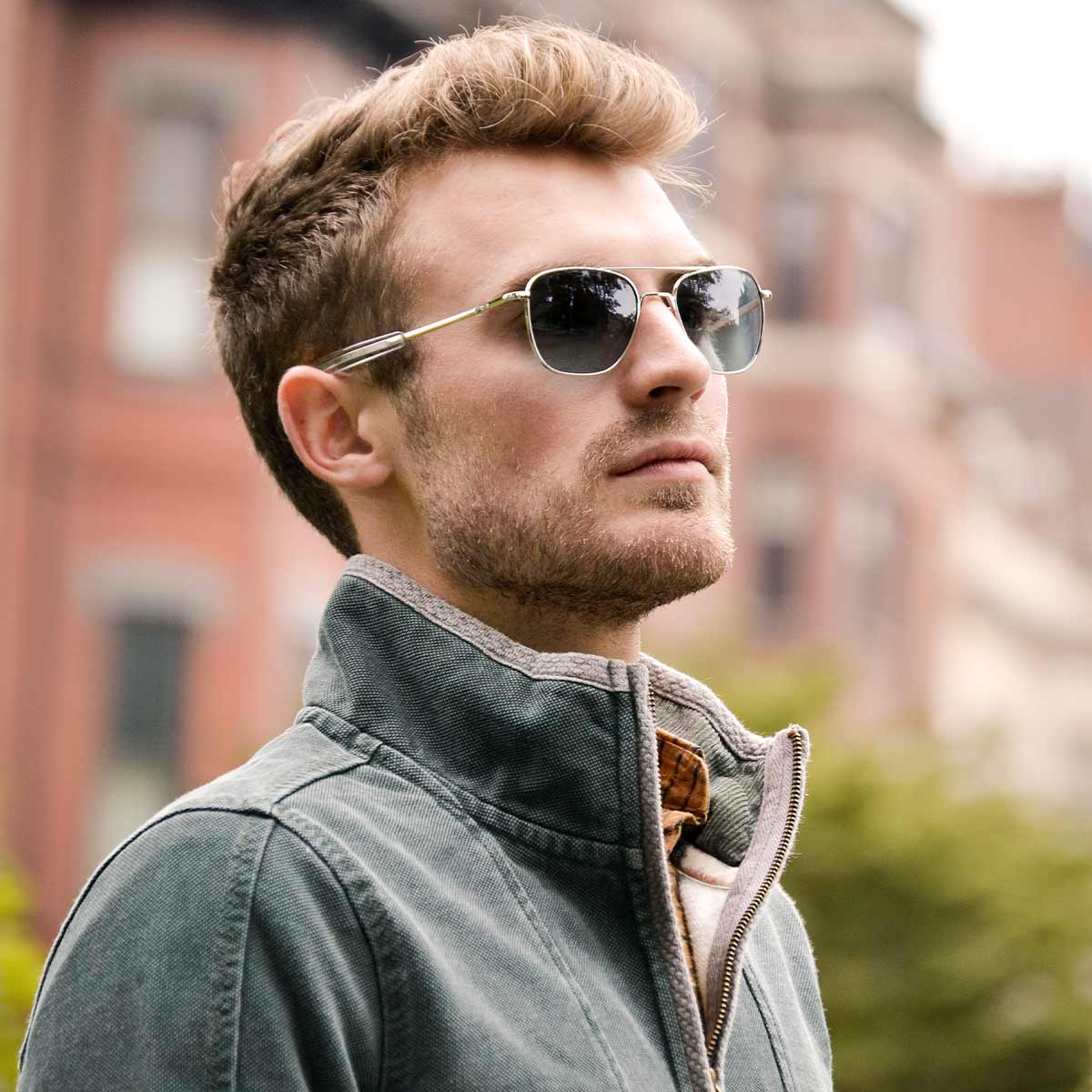 Aviator 23K White Gold & AGX Sunglasses | Randolph USA