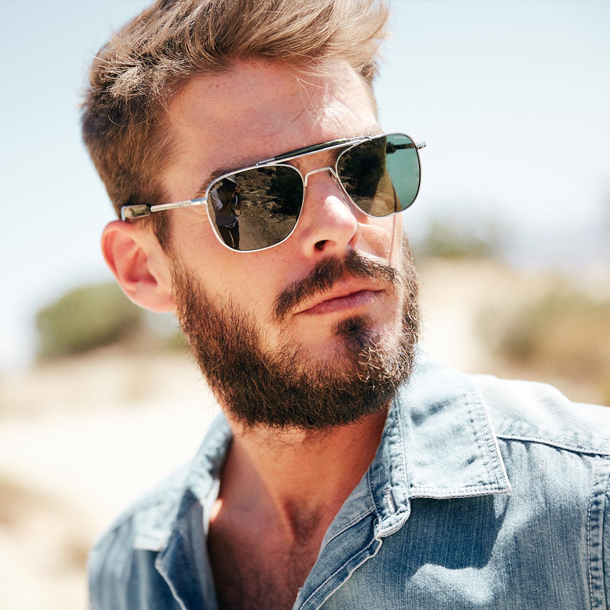 Aviator II Bright Chrome & AGX Sunglasses | Randolph USA